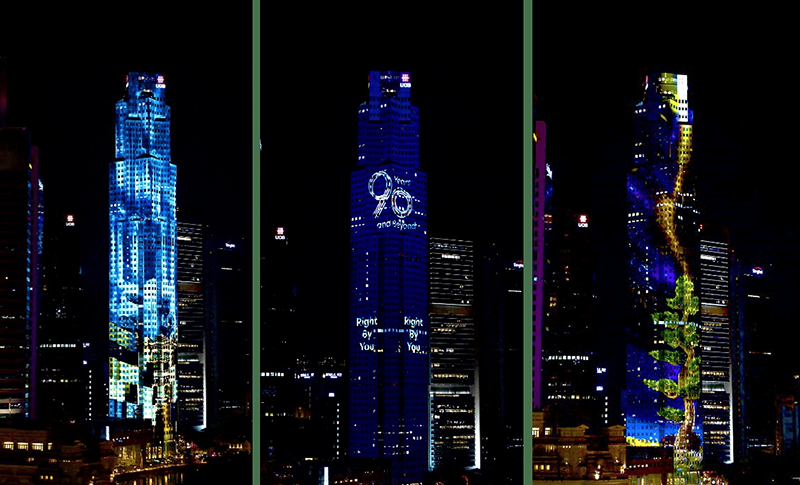 UOB unveils world’s tallest, brightest and longest light canvas | UOB Group