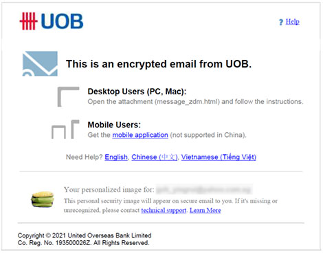 UOB: Introducing Secure Email